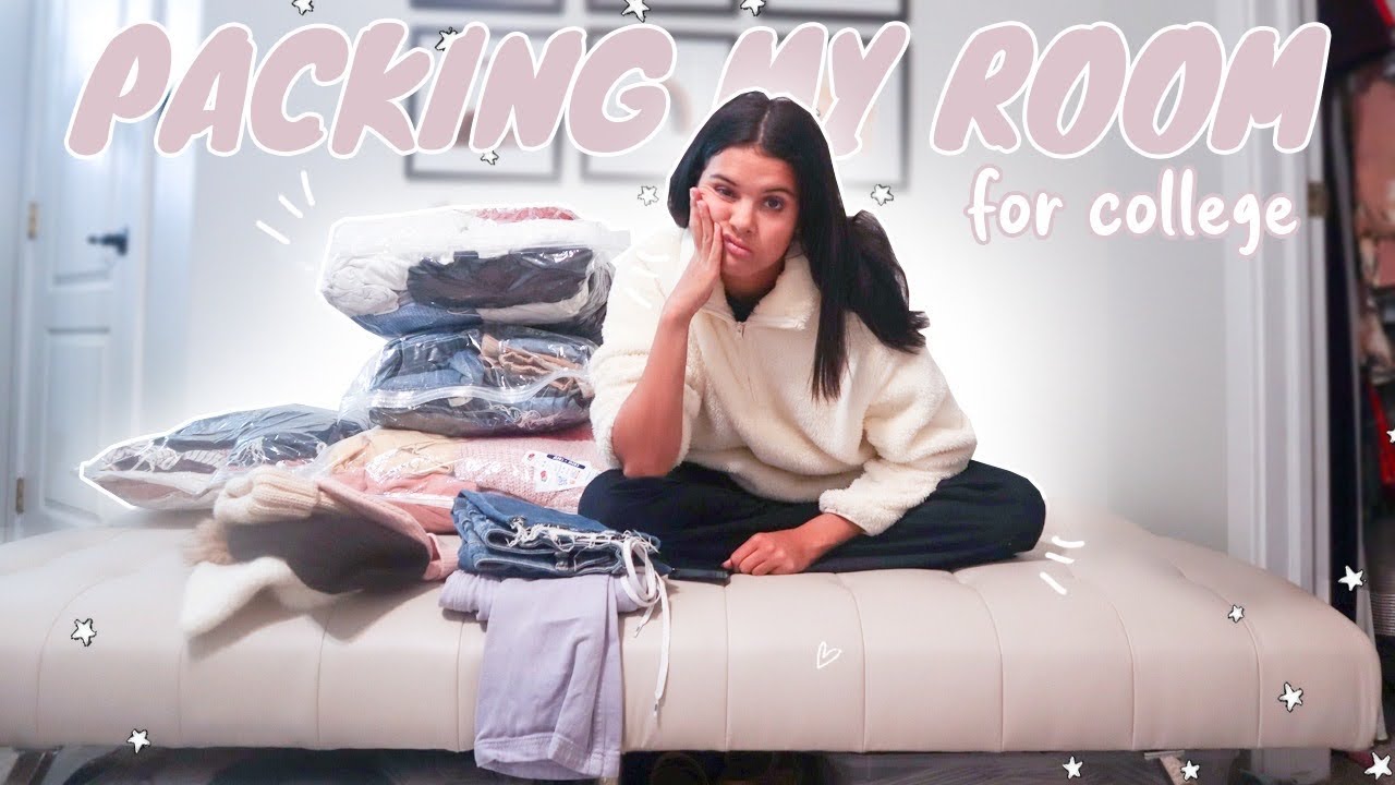 packing EVERYTHING in my bedroom... - YouTube