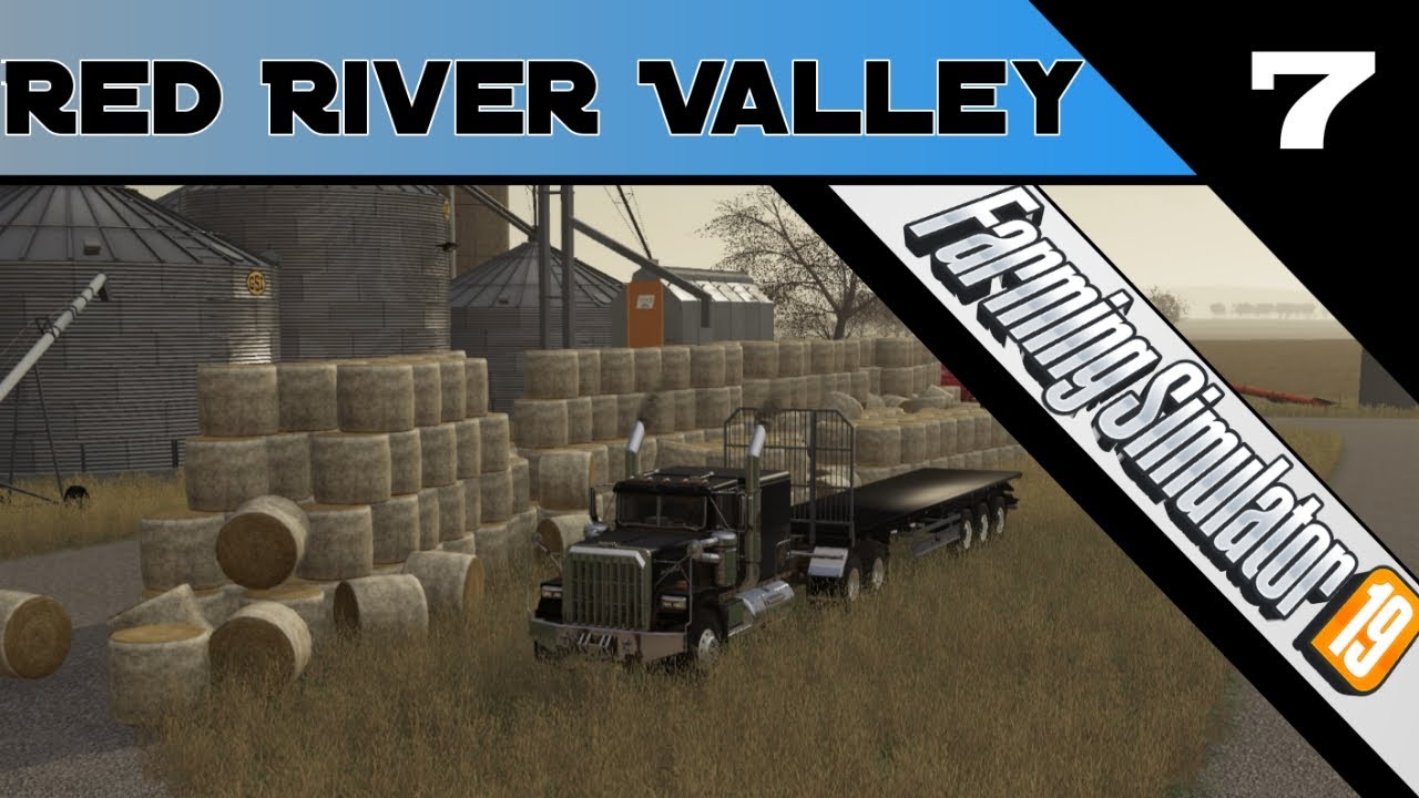 Balefull day of baling for Klutch.-Fs19-Red River Valley-Ep.7-Timelapse ...