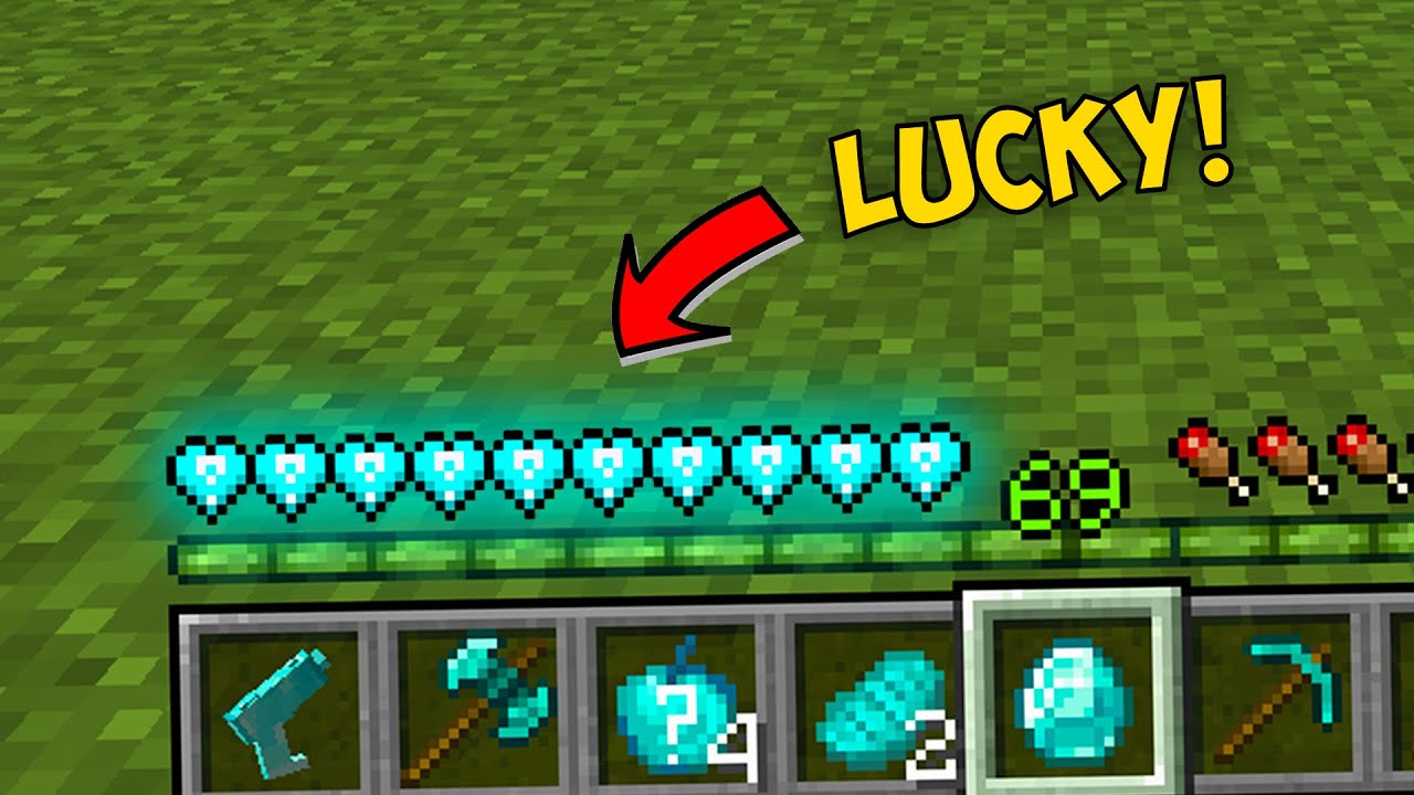 Minecraft But There Are Diamond Lucky Hearts - YouTube