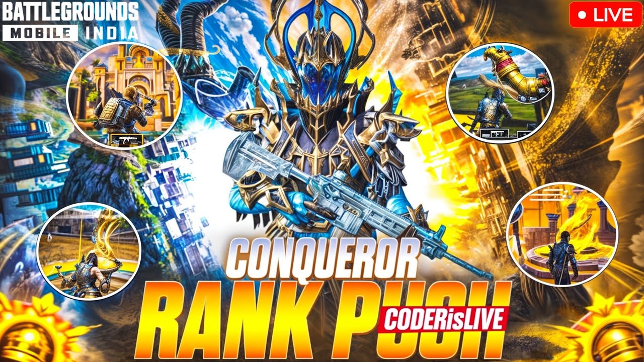 DAY 2🔥PLATINUM TO CONQUEROR | LIVE DUO CONQUEROR RANK PUSH | BGMI 3.7 ...