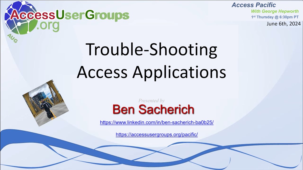 AP: Trouble-Shooting Access Applications - YouTube
