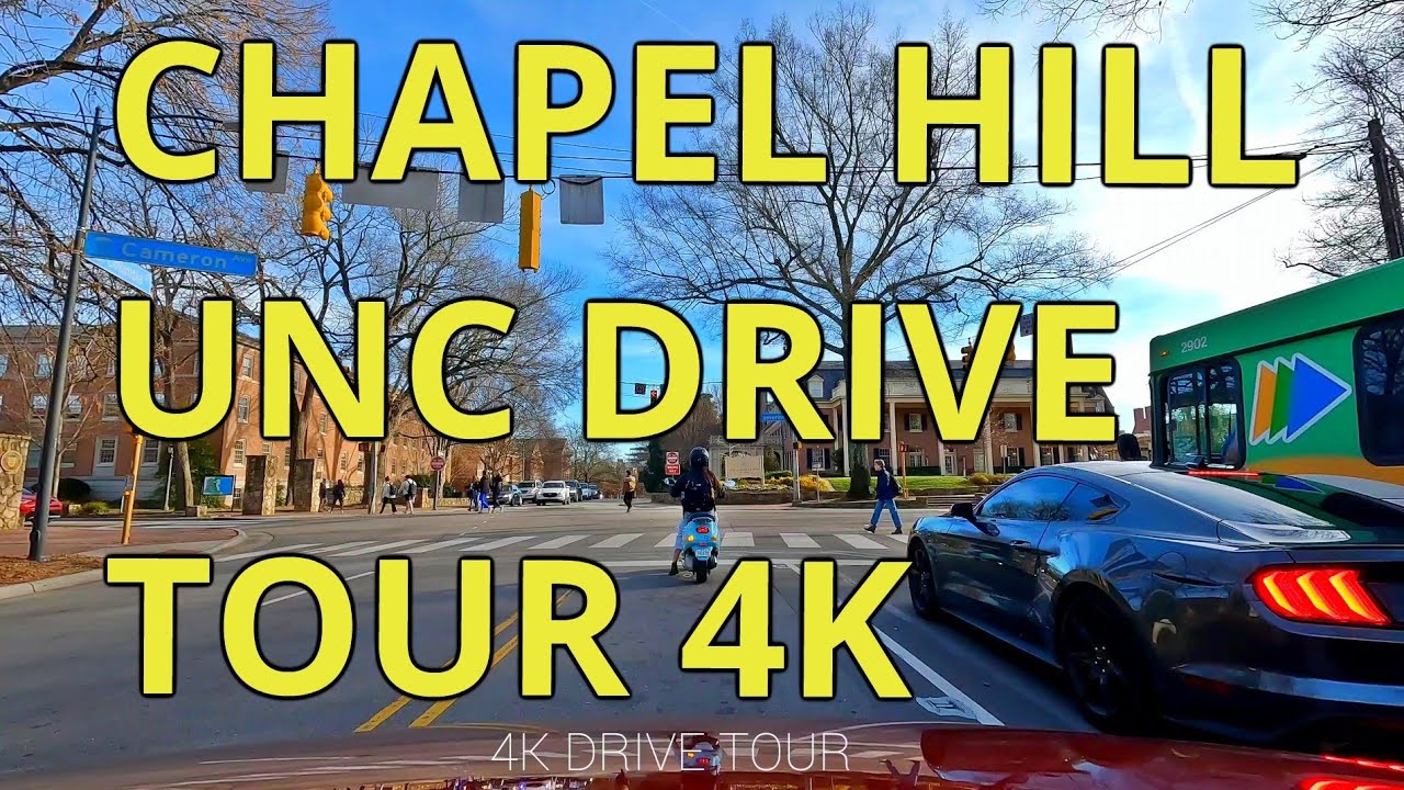CHAPEL HILL NC - UNC - UNIVERSITY CAMPUS - DOWNTOWN CHAPEL HILL - 4K ...
