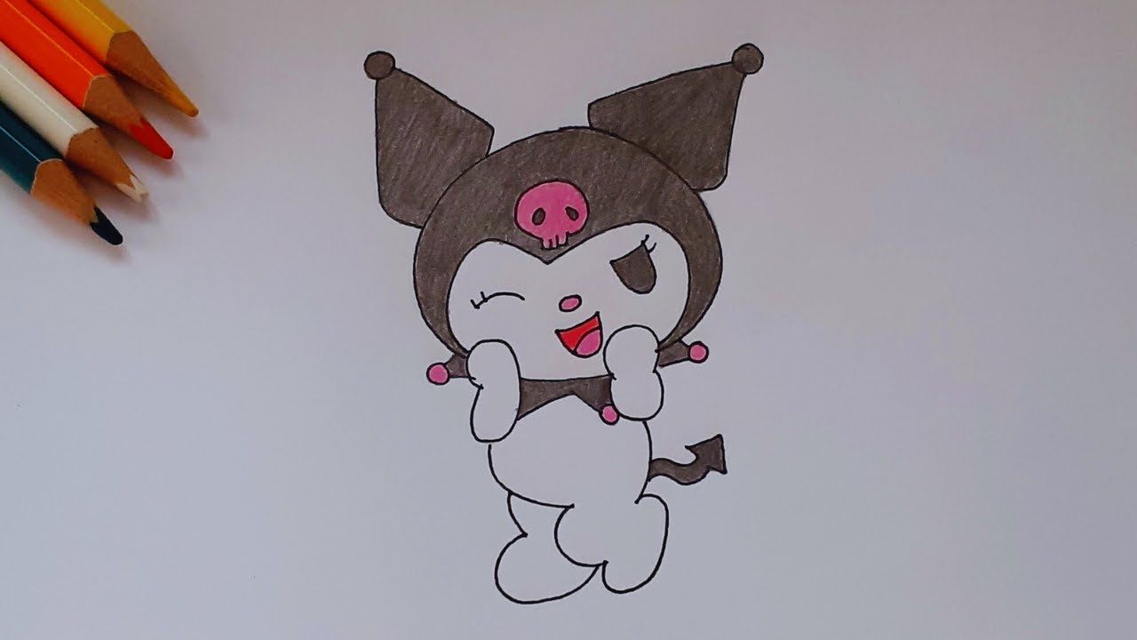 How to draw kuromi easy||sanrio charmmy kitty - YouTube