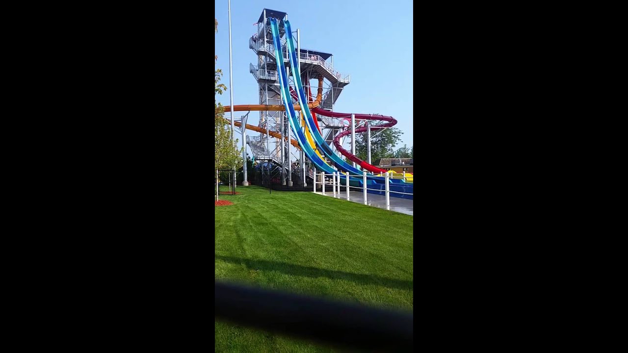 Valley fair new water slides - YouTube