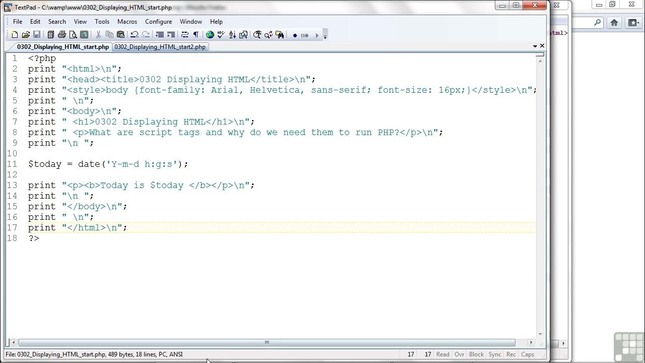 0302 Displaying HTML To Your Browser Window - YouTube