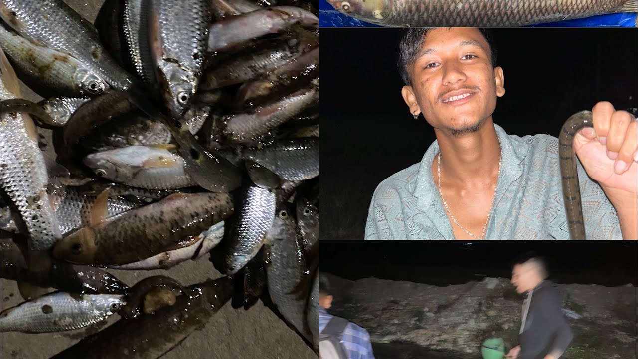 Night fish hunting Part2🐟🥶k k vayo hola khola ma 🥹😂 - YouTube
