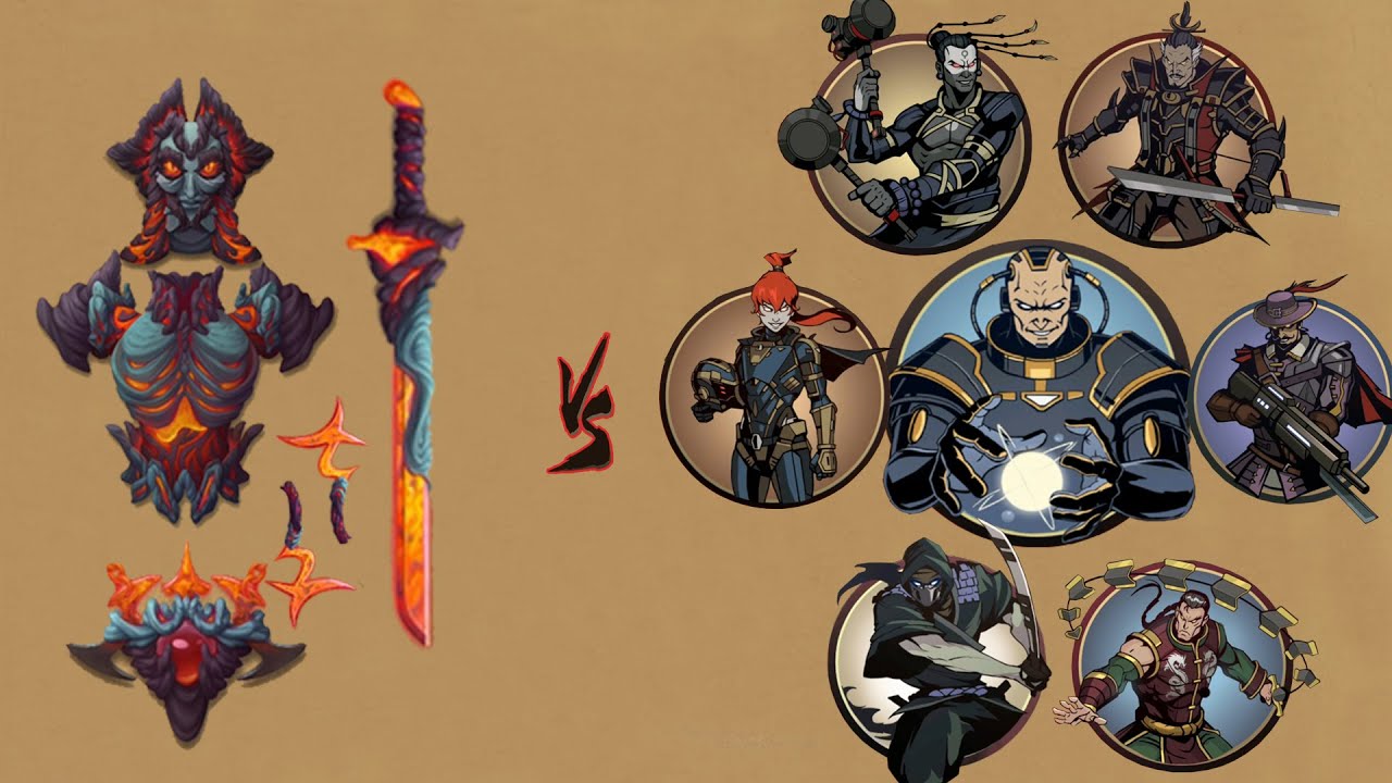 Shadow Fight 2 || Abyss Mark Set vs TITAN Bodyguards「iOS/Android ...