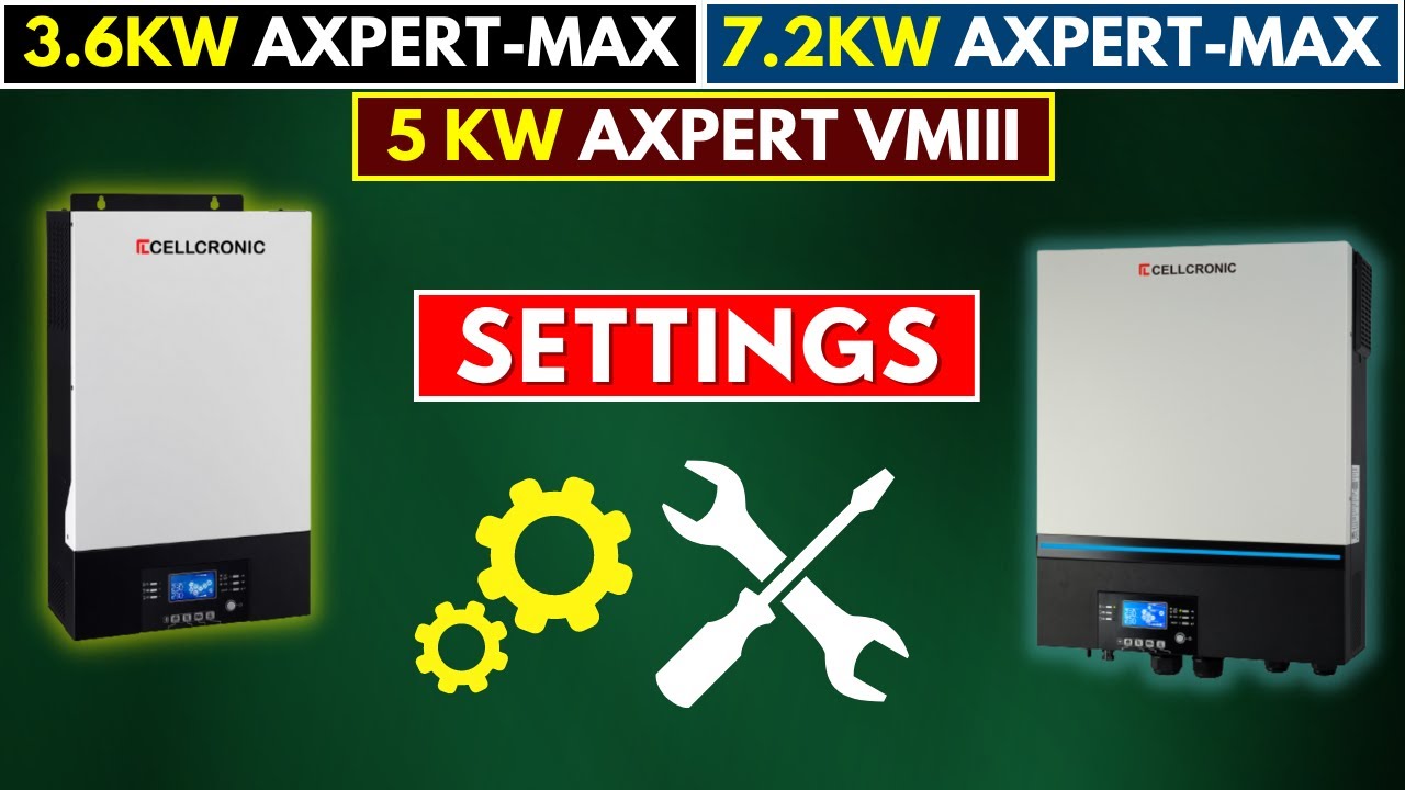 Cellcronic Axpert Vmiii and Axpert-Max SETTINGS - YouTube