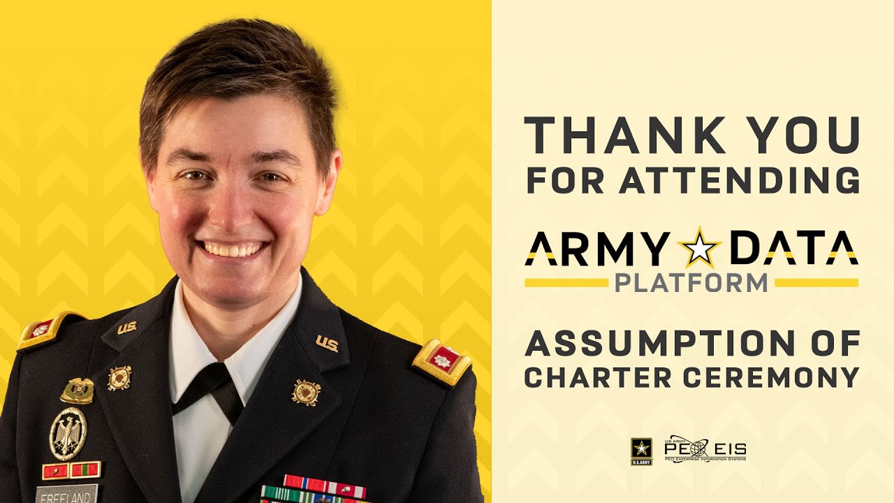 Army Data Platform Assumption of Charter Ceremony - YouTube