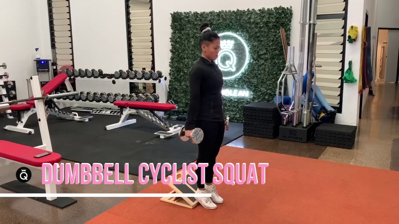 Cyclist Squat - Dumbbell - YouTube
