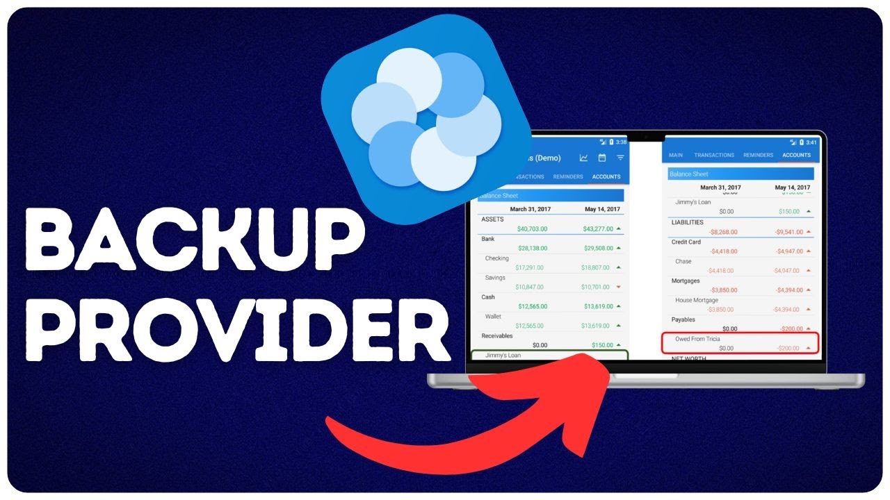 How to chose backup provider on BlueCoins? - YouTube