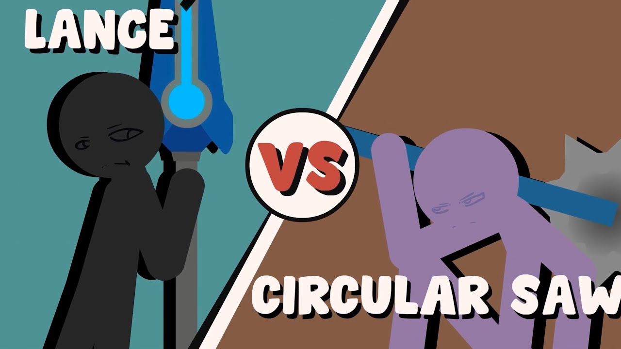 Supreme Duelist Stickman Animation: Lance vs Circular Saw - YouTube