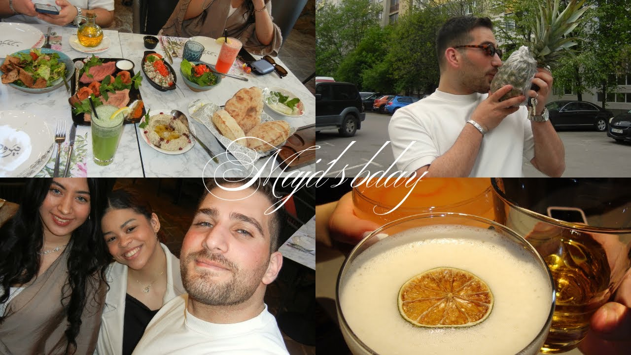 Trying Lebanese food on Majd´s birthday - YouTube