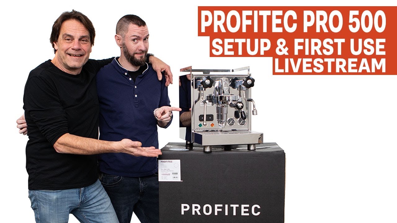 Profitec Pro 500 PID : Unboxing, Startup, & First Use Livestream - YouTube