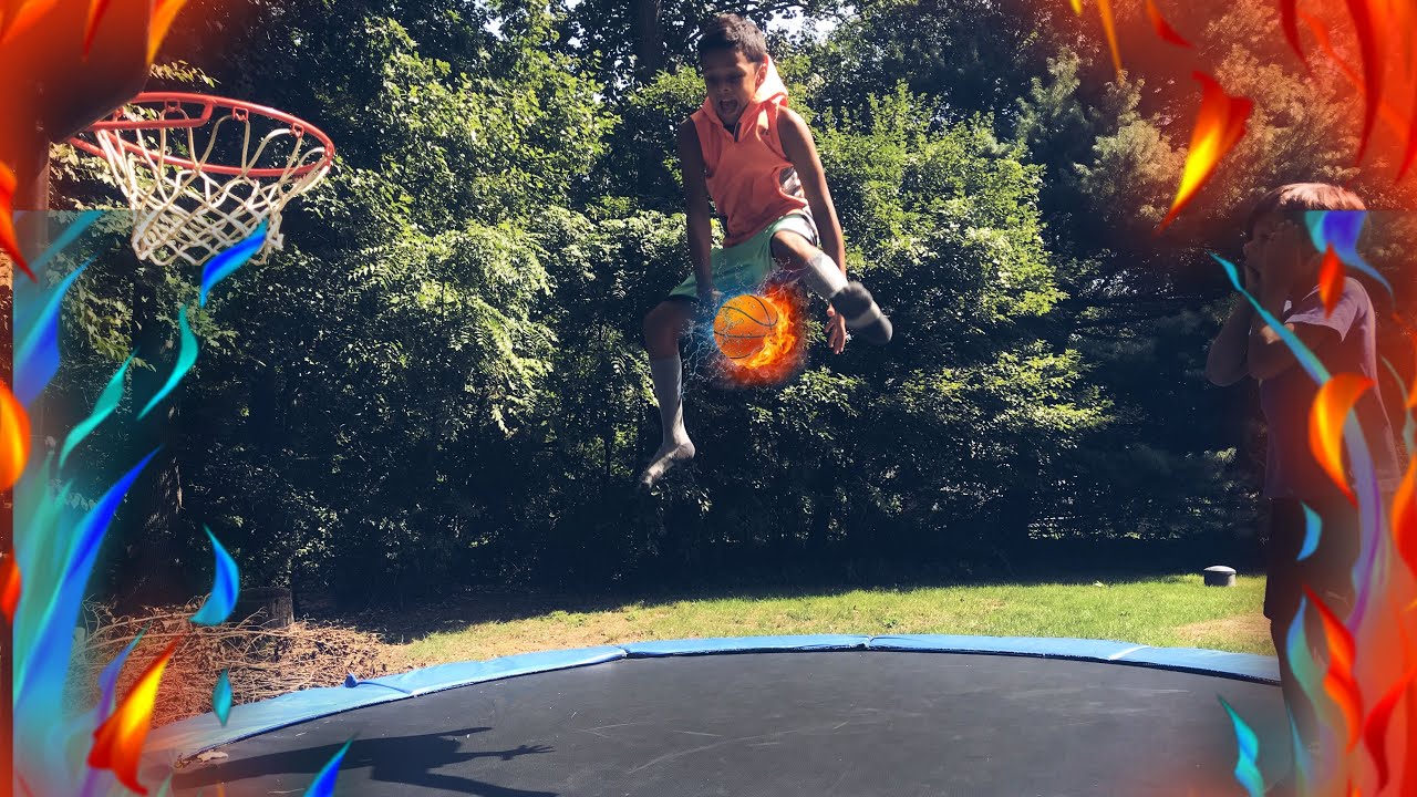 Trampoline dunk contest - YouTube