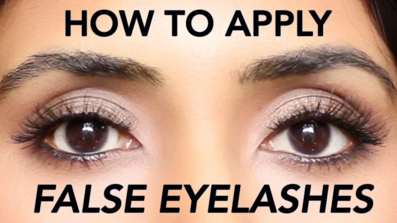 HOW TO APPLY FALSE EYELASHES for BEGINNERS | BewtyPie - YouTube