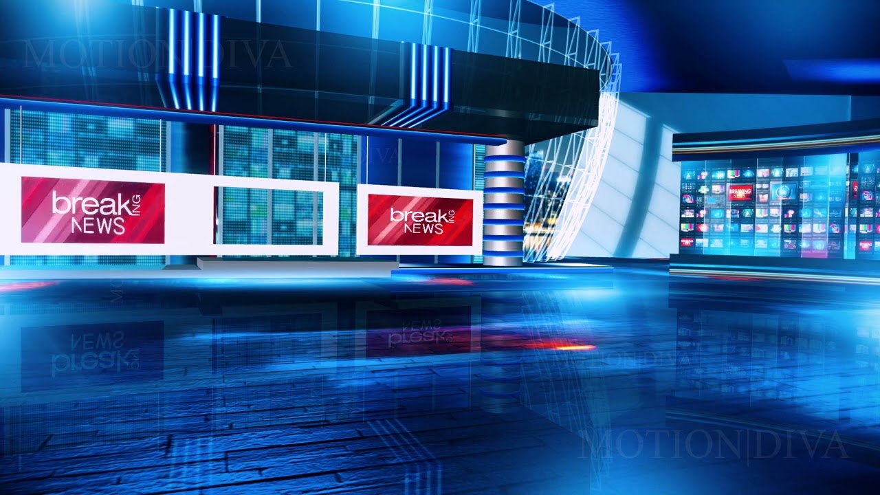 News Background Set City