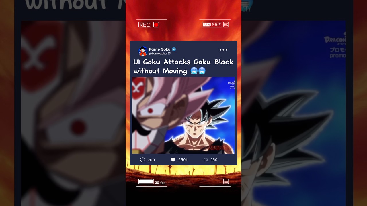 UI Goku Attacks Goku Black Without Moving #dragonball#vegeta - YouTube