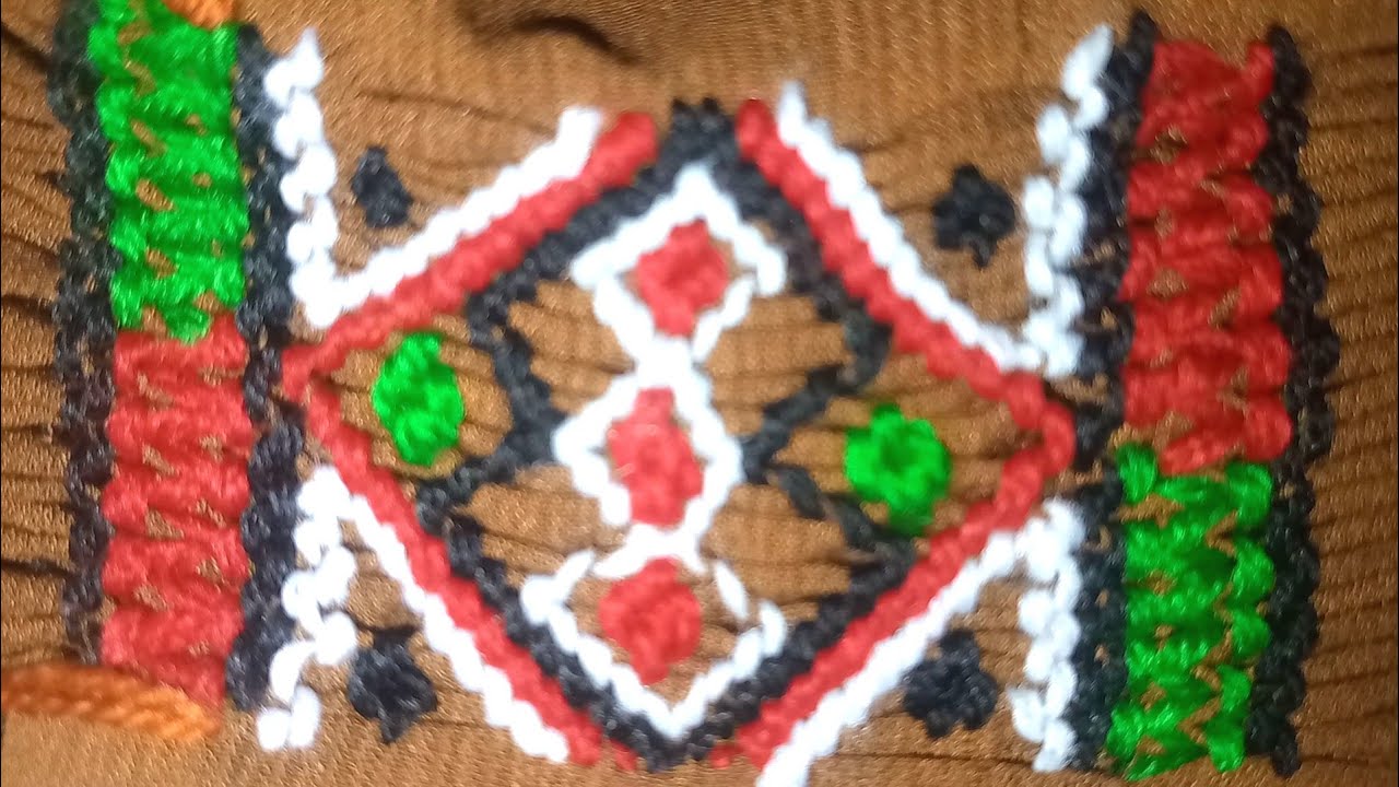 chin New design tutorial 💐💐💐 Balochi chorhan Nice design stitche - YouTube