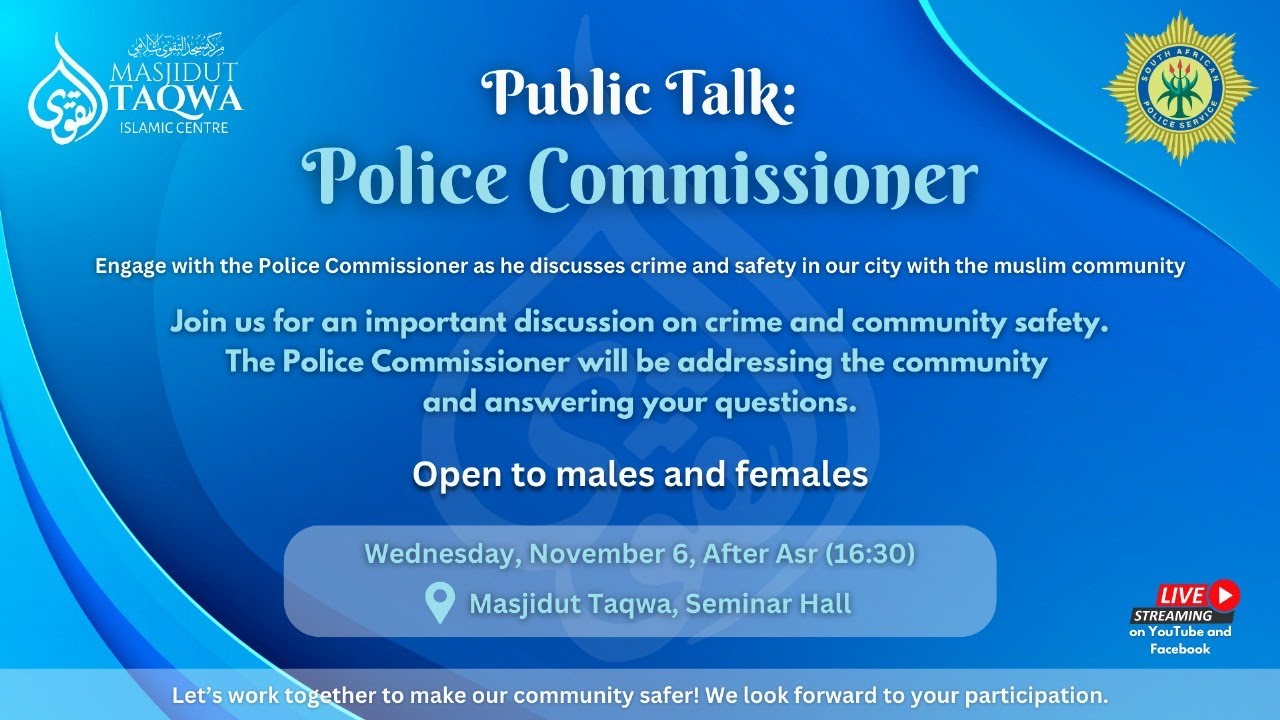 Public Talk : Police Commissioner - YouTube