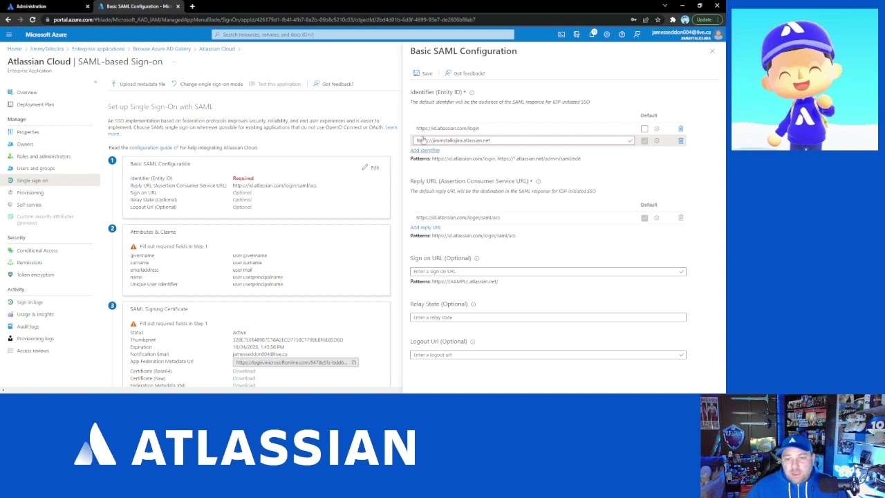 How To: Atlassian Access - Configure SAML Single Sign-On Authentication ...