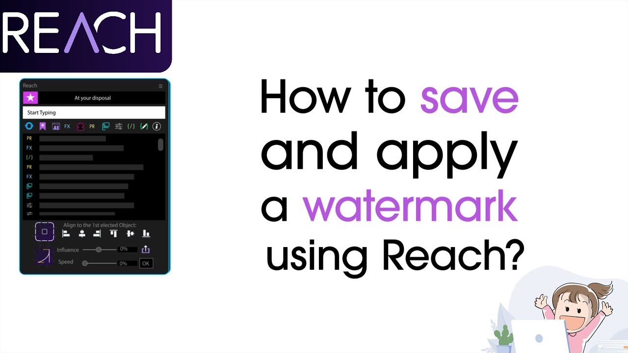 How to Apply a Watermark in After Effects using Reach - YouTube