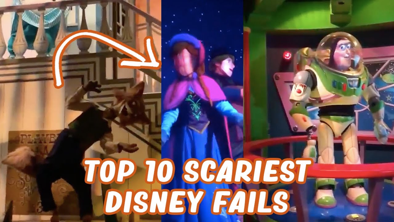 Top 10 Disney Animatronic FAILS || Disney Malfunctions || SCARY Disney ...