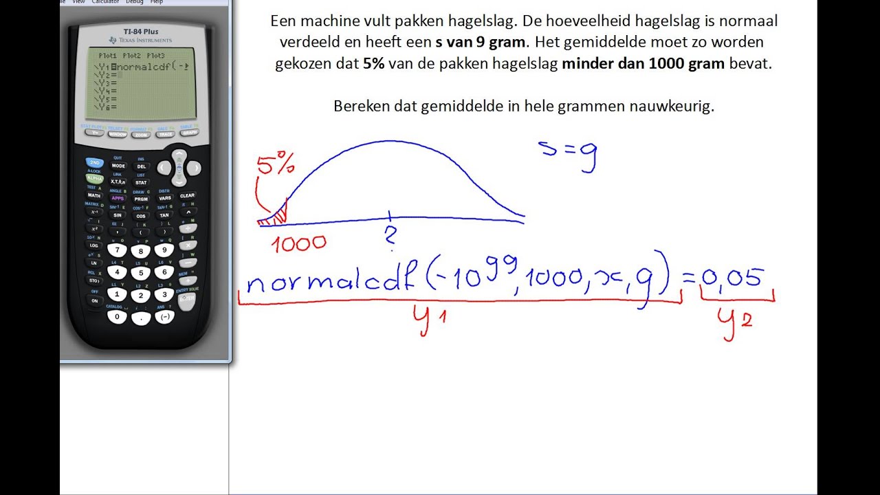 8.7 Gemiddelde berekenen bij een normale verdeling - YouTube
