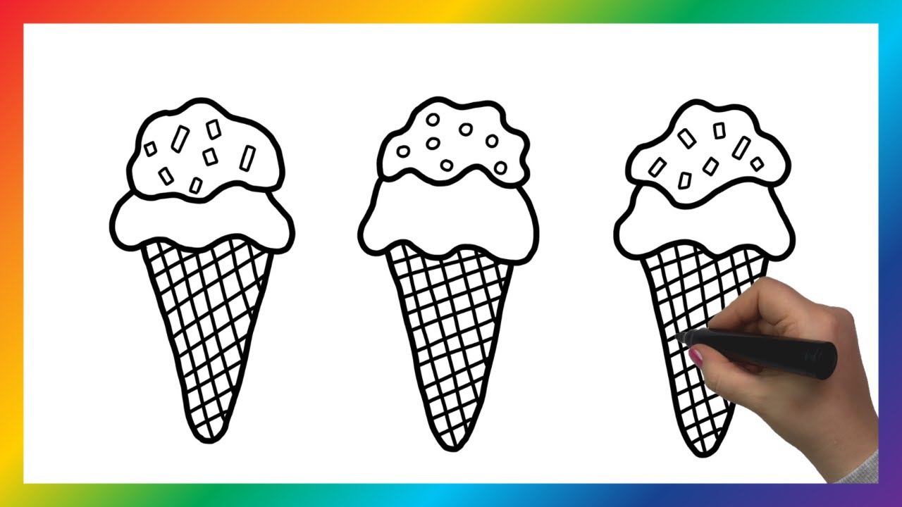 Ich zeichne Eis | Drawing Ice Cream | Painting and Coloring - YouTube