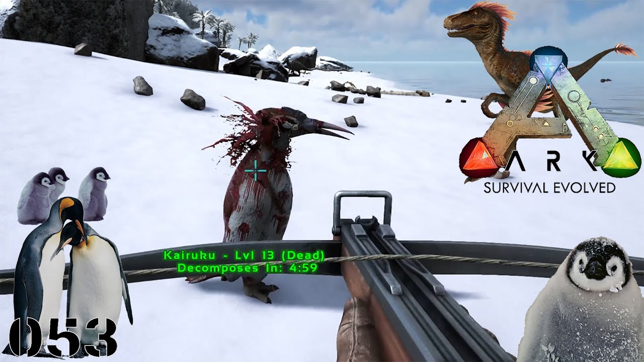 Ark: Survival Evolved [053] Boot bauen und der Pinguin Killer [Gameplay ...