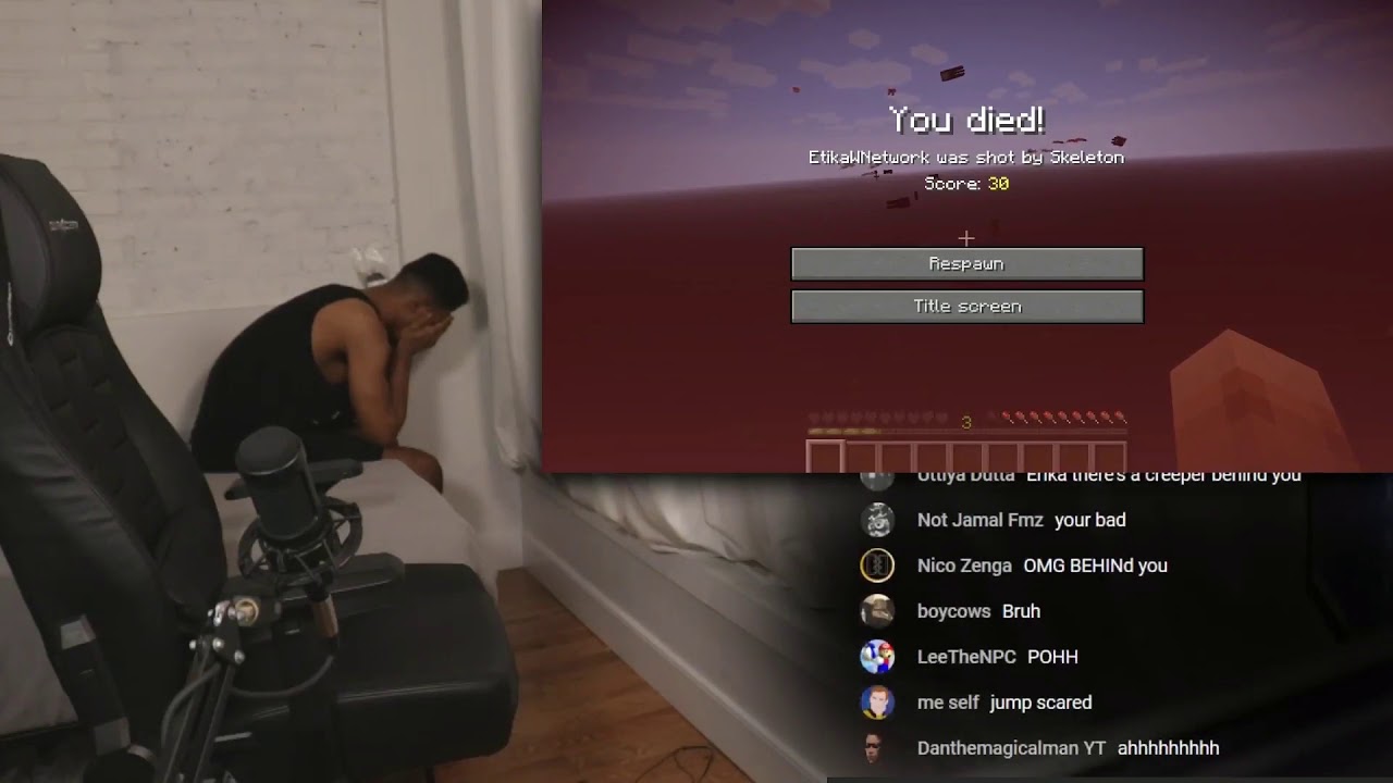 Etika Rages in Minecraft - YouTube