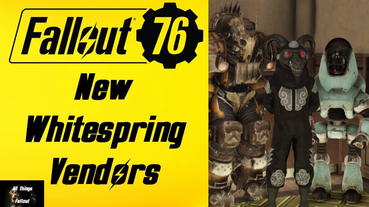 Fallout 76 New Whitespring Vendors With Items - YouTube