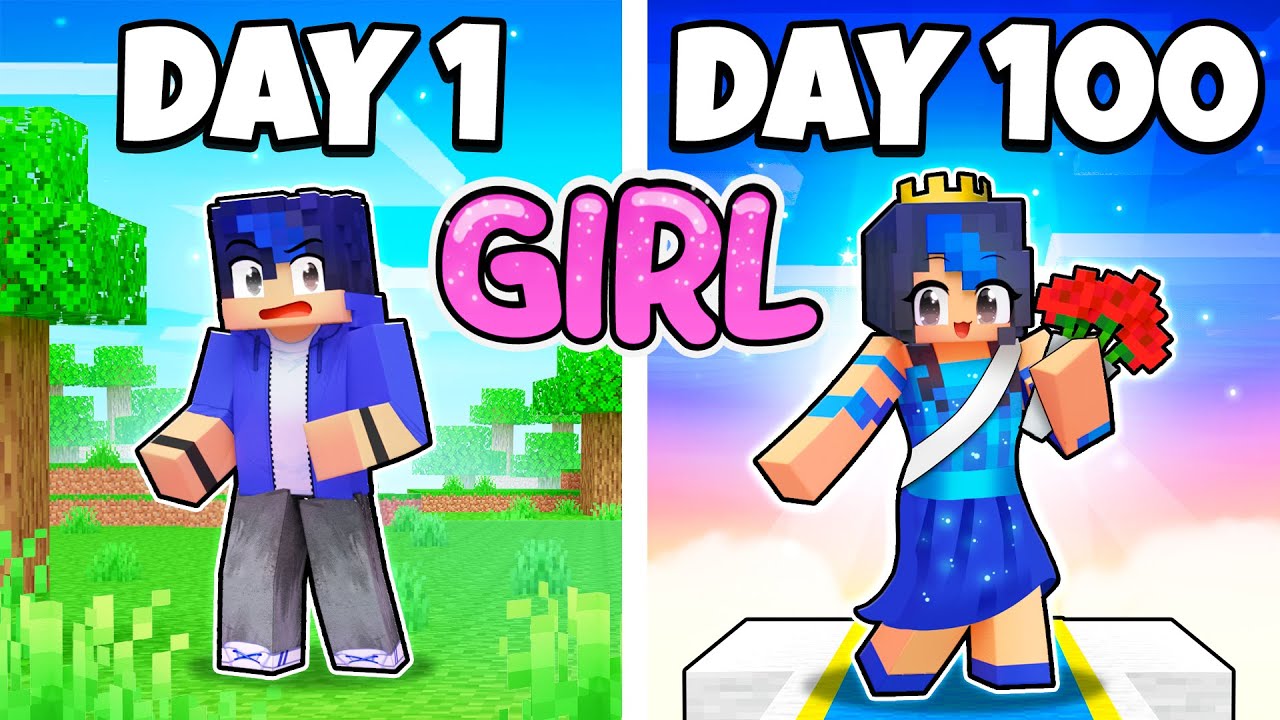 100 Day GIRL MAKEOVER in Minecraft! - YouTube