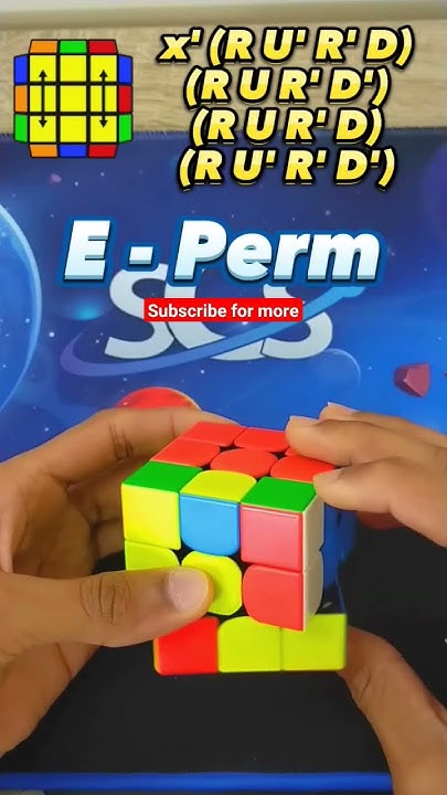 E Perm Algorithm Rubik's Cube PLL Tutorial #shorts #algorithm #cubing #teamscs #viral #trending ...