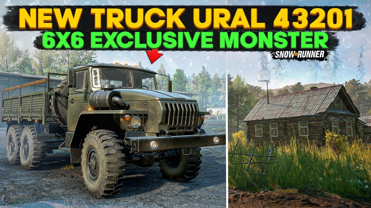 New Truck Ural 43201 in SnowRunner 6x6 Exclusive Monster in Game - YouTube