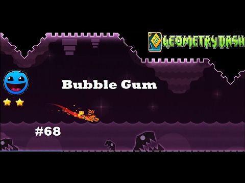 Geometry Dash Walktrough - BUBBLE GUM by GEOSAUR - YouTube