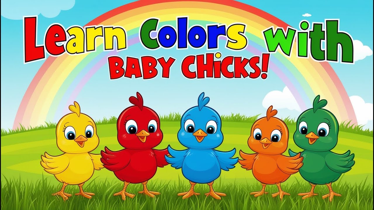 Five Little Chicks Learn Colors | Fun Colors Song for Kids | Preschool ...