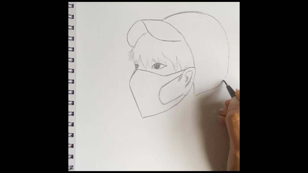 Step-by-Step Guide: How to Draw a Boy Wearing a Mask - YouTube