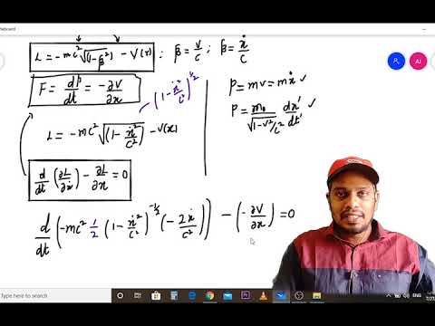 Relativistic Lagrangian and Hamiltonian Derivation - YouTube