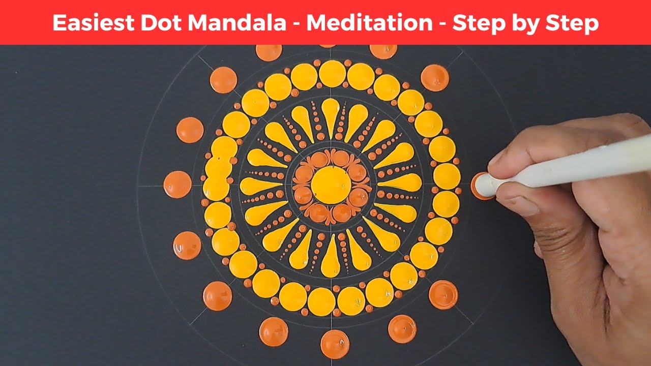 Dot Mandala for Beginners | Chakra Healing | Chakra meditation | Solar ...