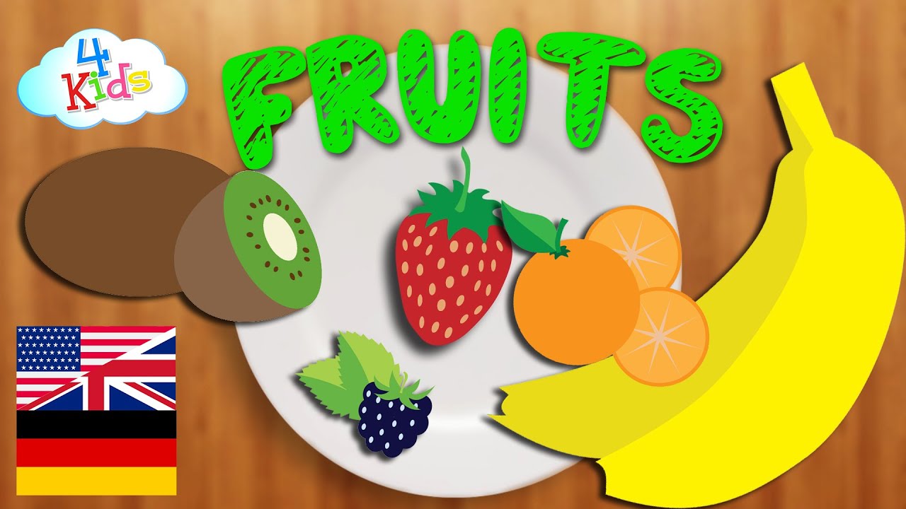 Bilingual Food-FRUITS Learning Video for Children and Toddlers (German ...