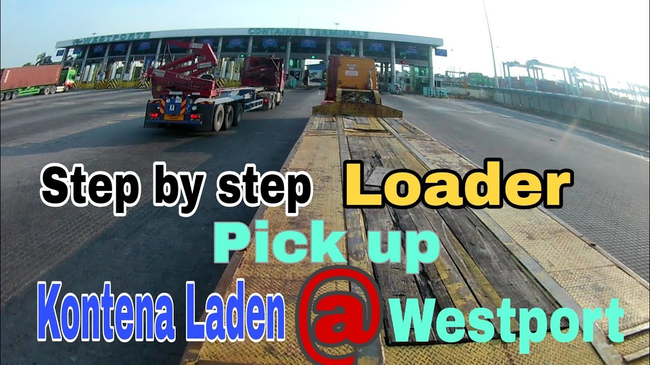 Cara low loader pick up container laden di wesport - YouTube