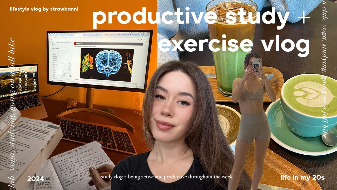 STUDY VLOG 🖇️🎧early mornings, exercising a lot, focused study sessions ...
