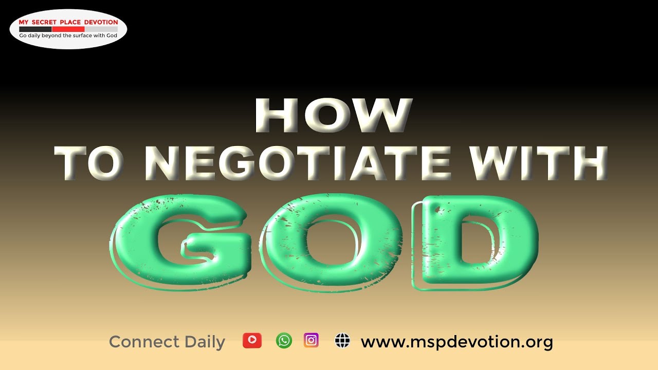 How To Negotiate With God - Rev Oyiks Alfred - YouTube