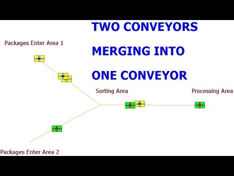 Arena Conveyor Lesson 5 Two Conveyors Merging into ONE Conveyor - YouTube