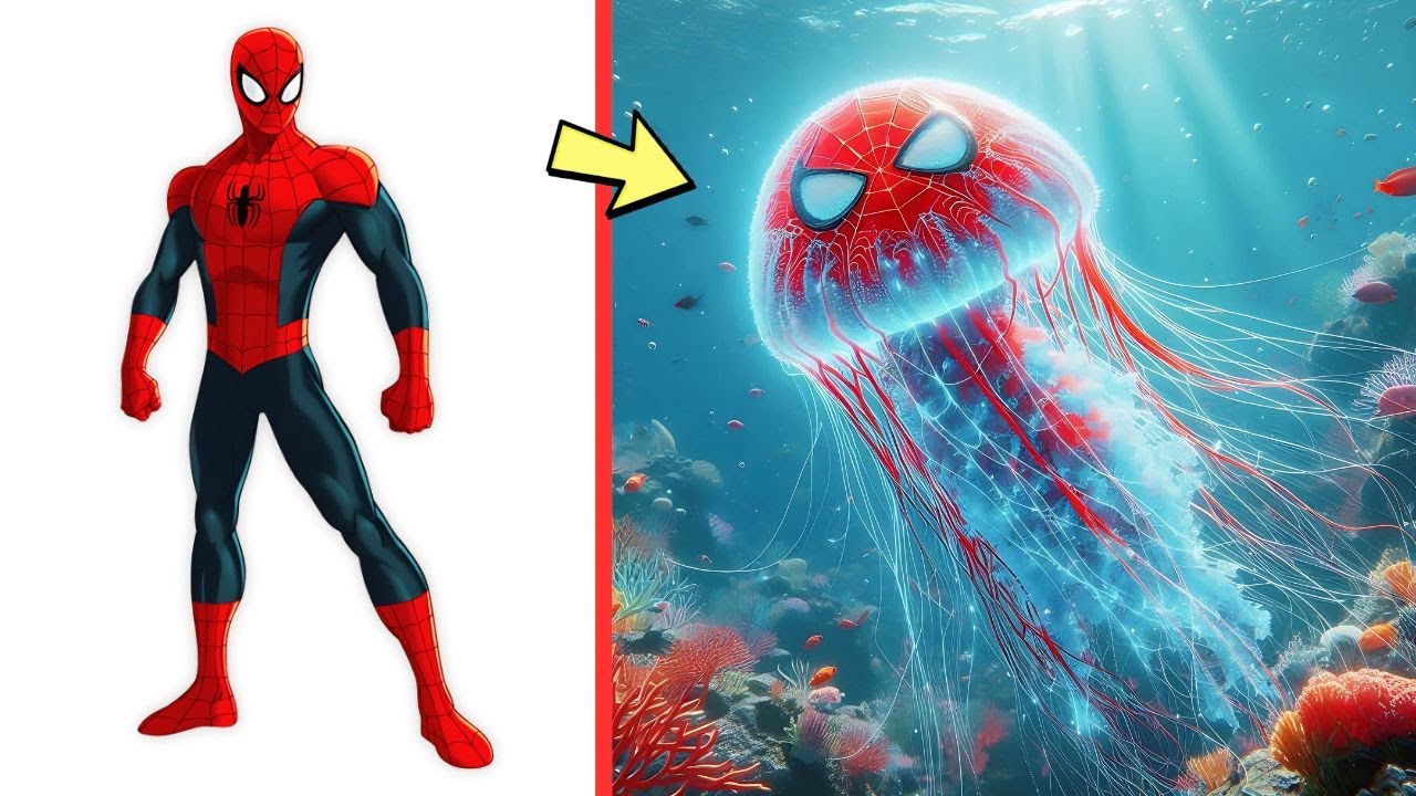 AVENGERS But JELLYFISH 🪼 VENGERS 🔥 All Characters (Marvel & DC) 2024 ...