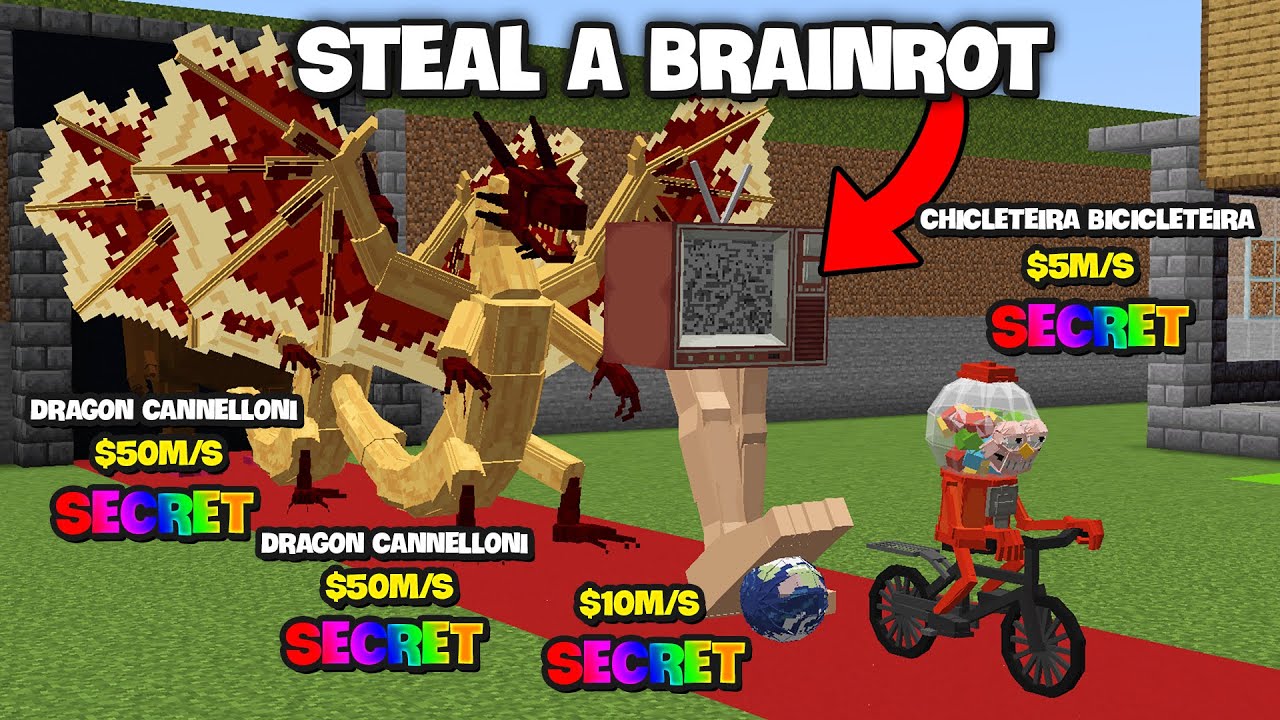 NEW SECRET BRAINROT In STEAL A BRAINROT Minecraft - YouTube