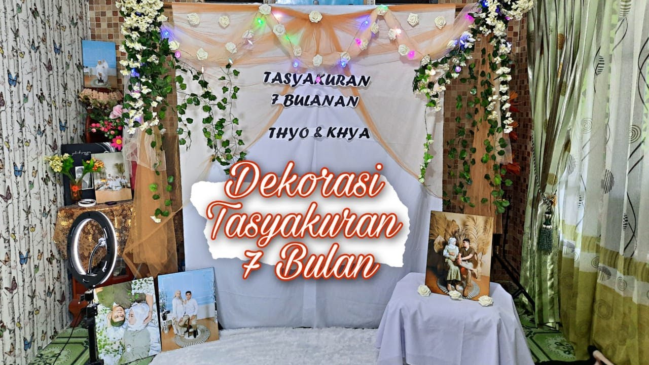 DIY DEKORASI BACKDROP ACARA 7 BULANAN | Simple dan Murah - YouTube