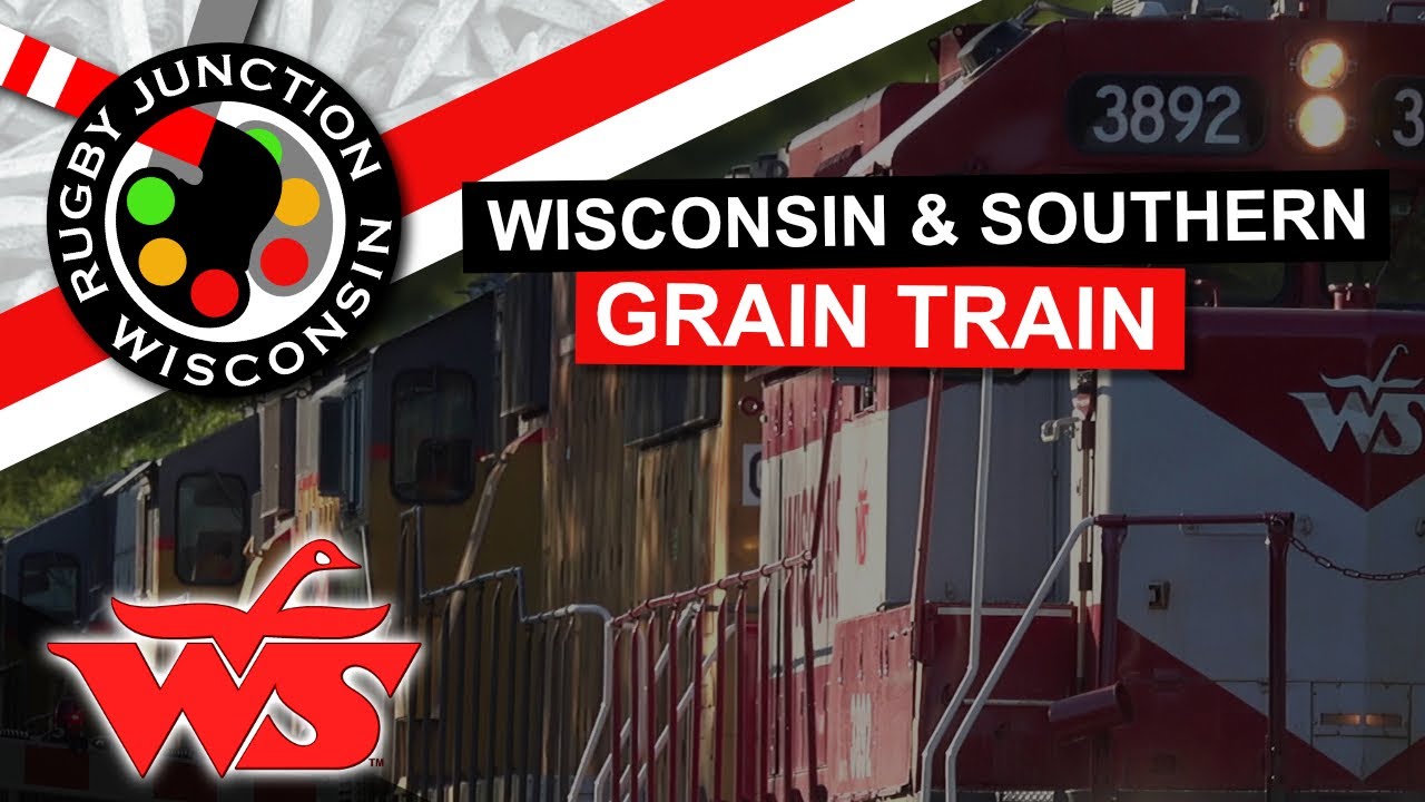 WSOR Grain Train at Rugby Junction WI - YouTube