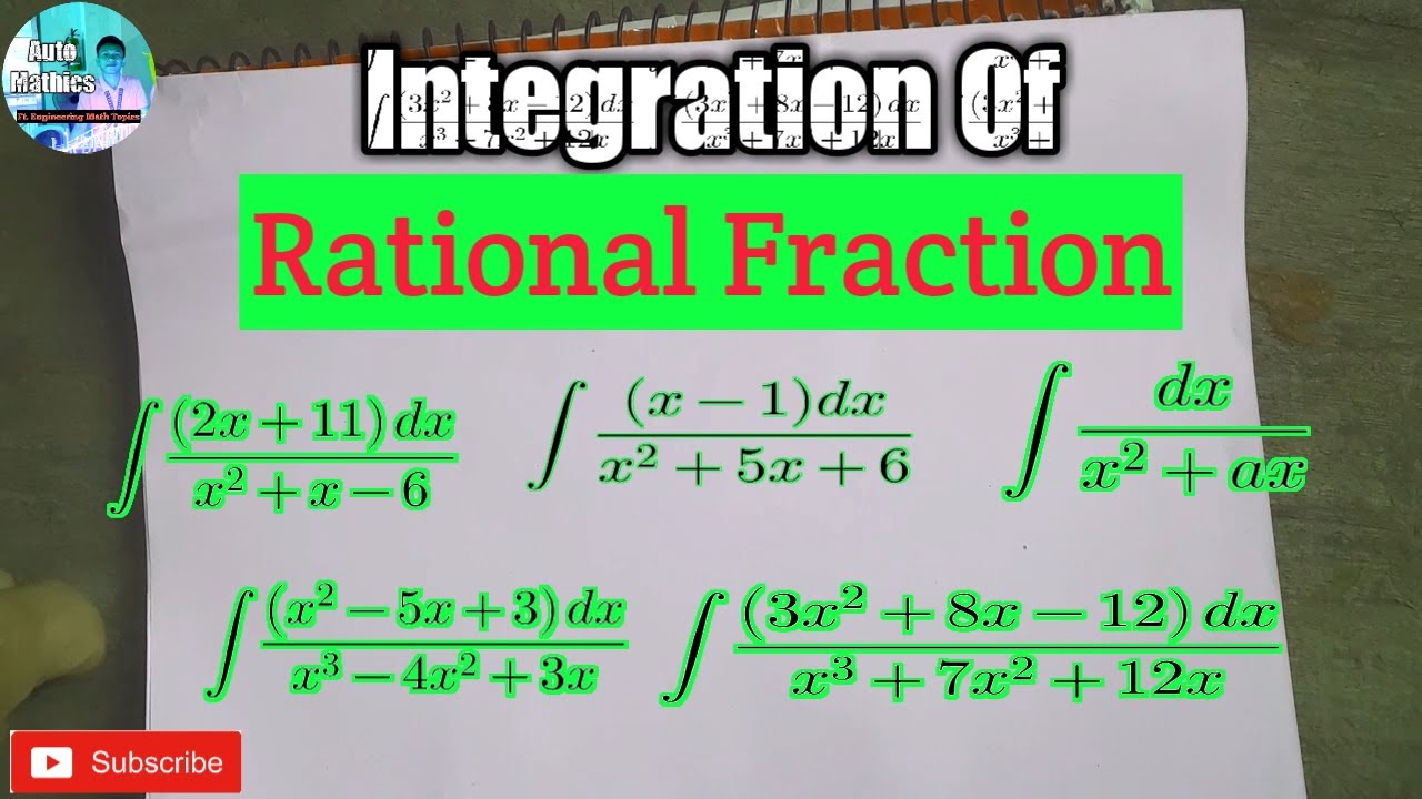 ¤Integration Of Rational Fraction¤ part 1. Distinct Linear Factors ...